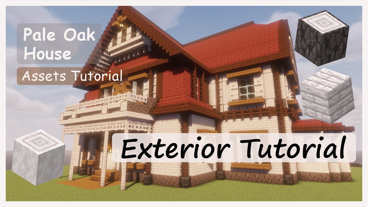 Pale Oak House Exterior Tutorial - YouTube