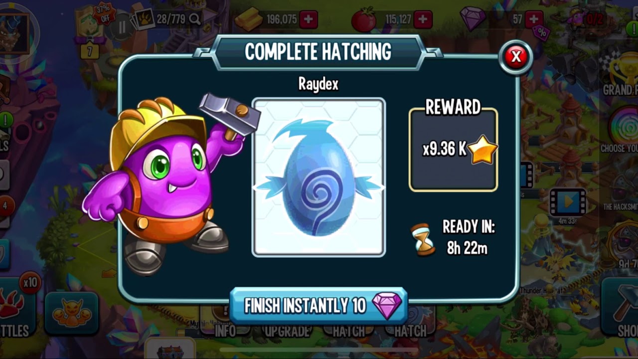 How to breed Raydex in monster legends - YouTube