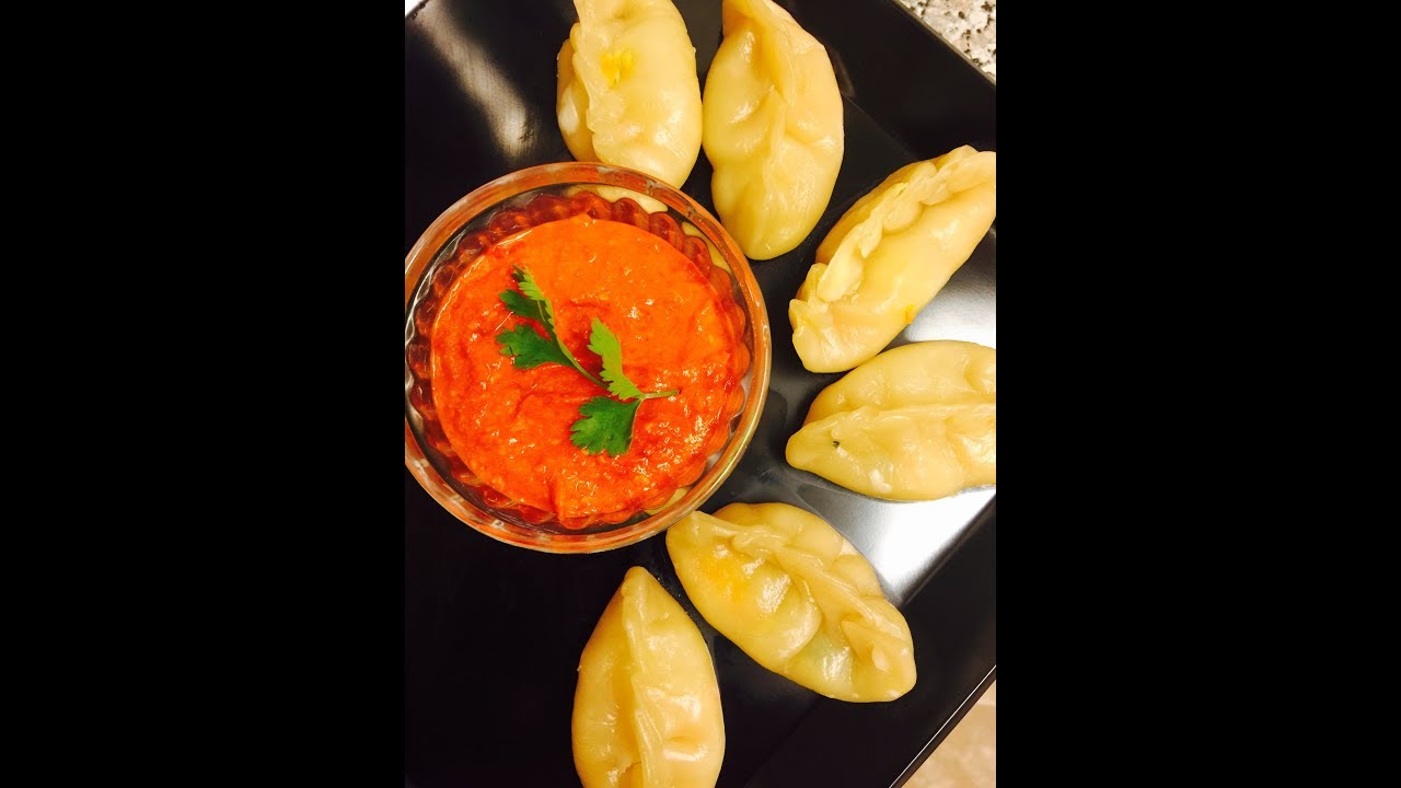 Vegetable Momos and chutney(Dip) - YouTube