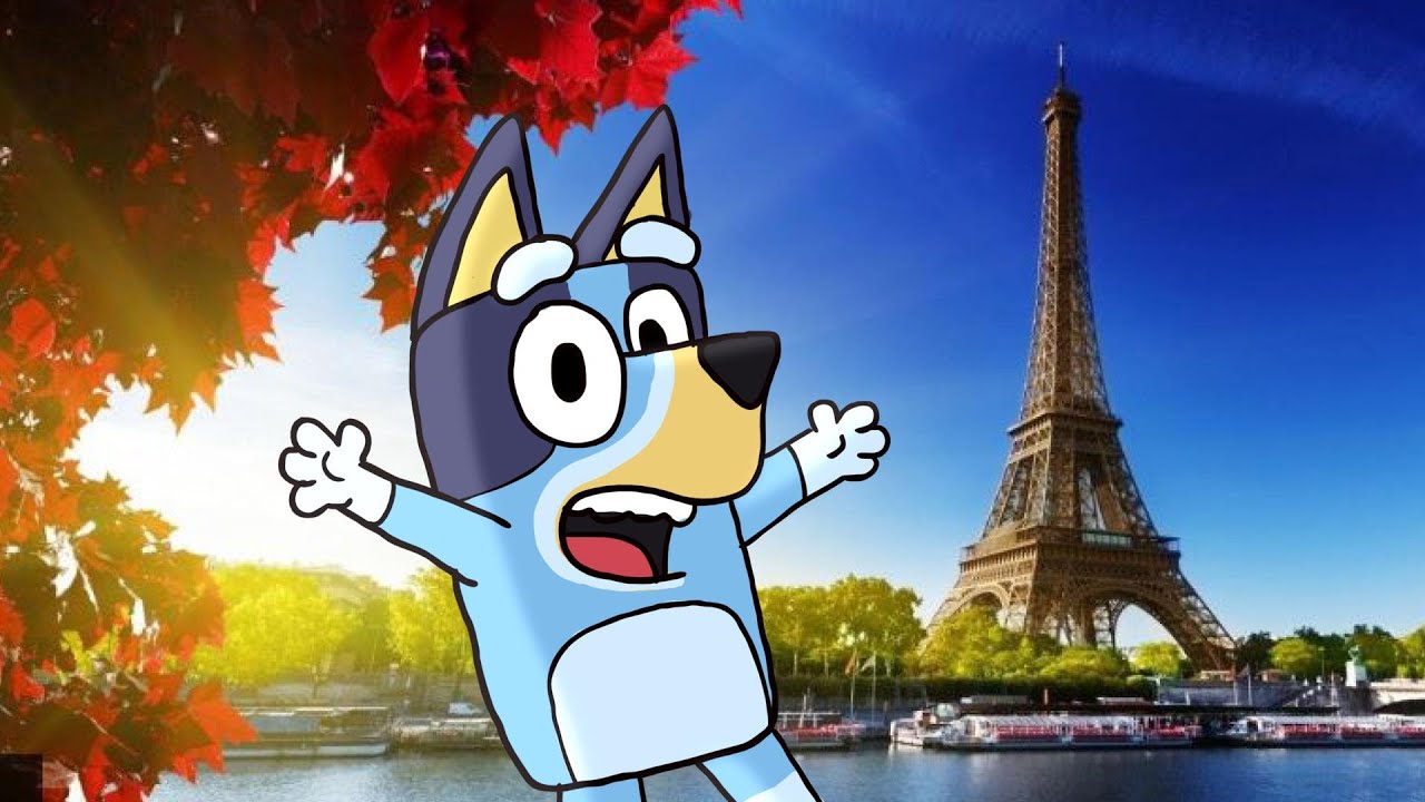 Drawing BLUEY WENT TO Paris FOR A VACATION | Disney Junior Doodles ...