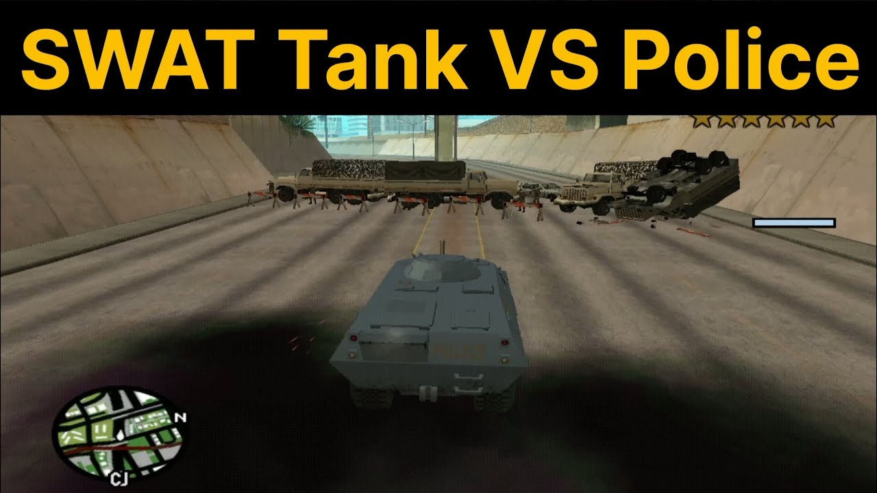 GTA SA SWAT Tank VS Police 139 - YouTube