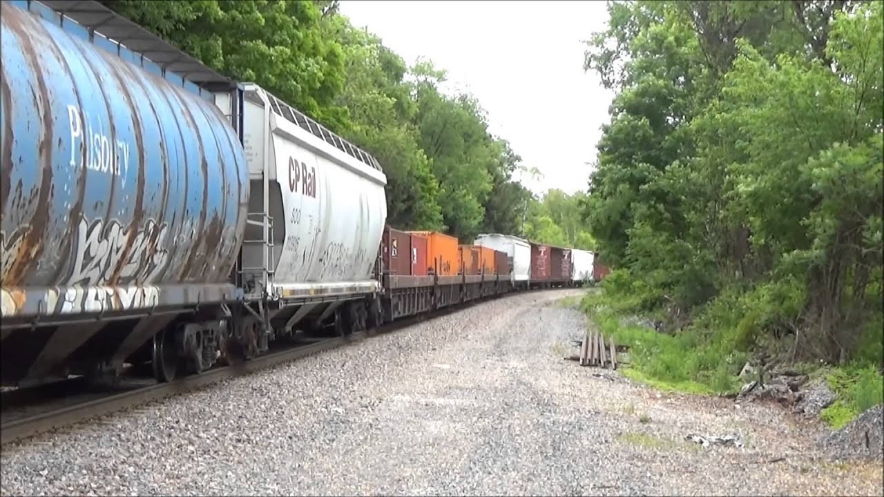 CP Train 259 & NS Train 458, New Milford PA - Conklin NY area, May 31 ...
