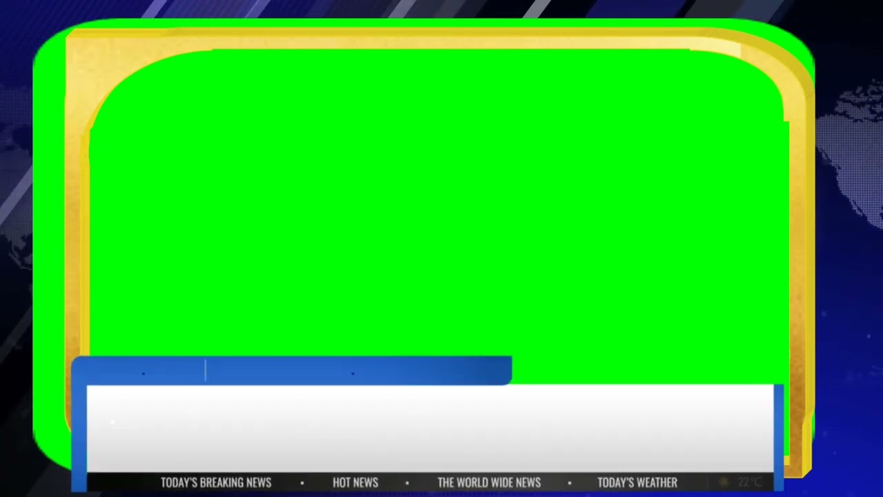 free green screen news template । golden template - YouTube