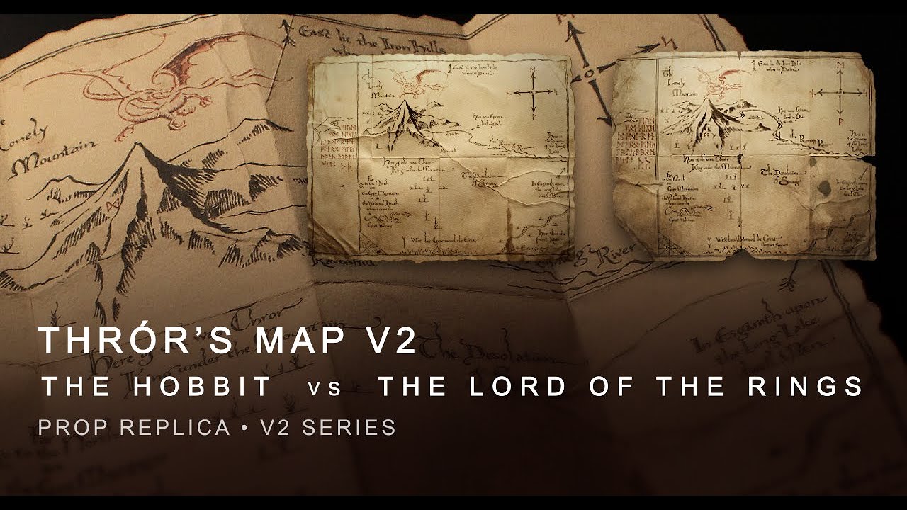 Thrór's Map of Erebor • Prop Replica (v2 Series, Hobbit vs LOTR comparison) - YouTube