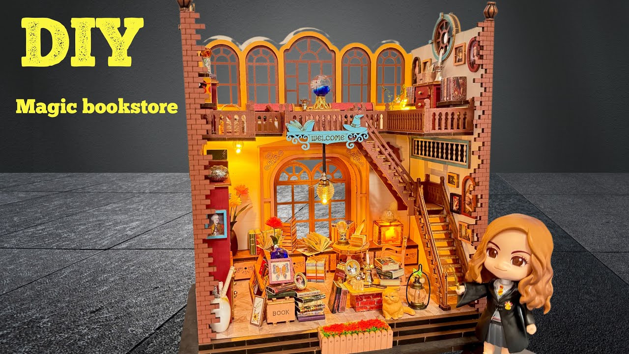 Crafting Enchantment: DIY Miniature Magic Bookstore booknook 📚 - YouTube