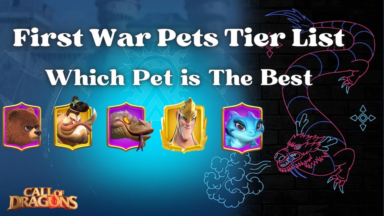 Best War Pets Tier List Call Of Dragons - YouTube