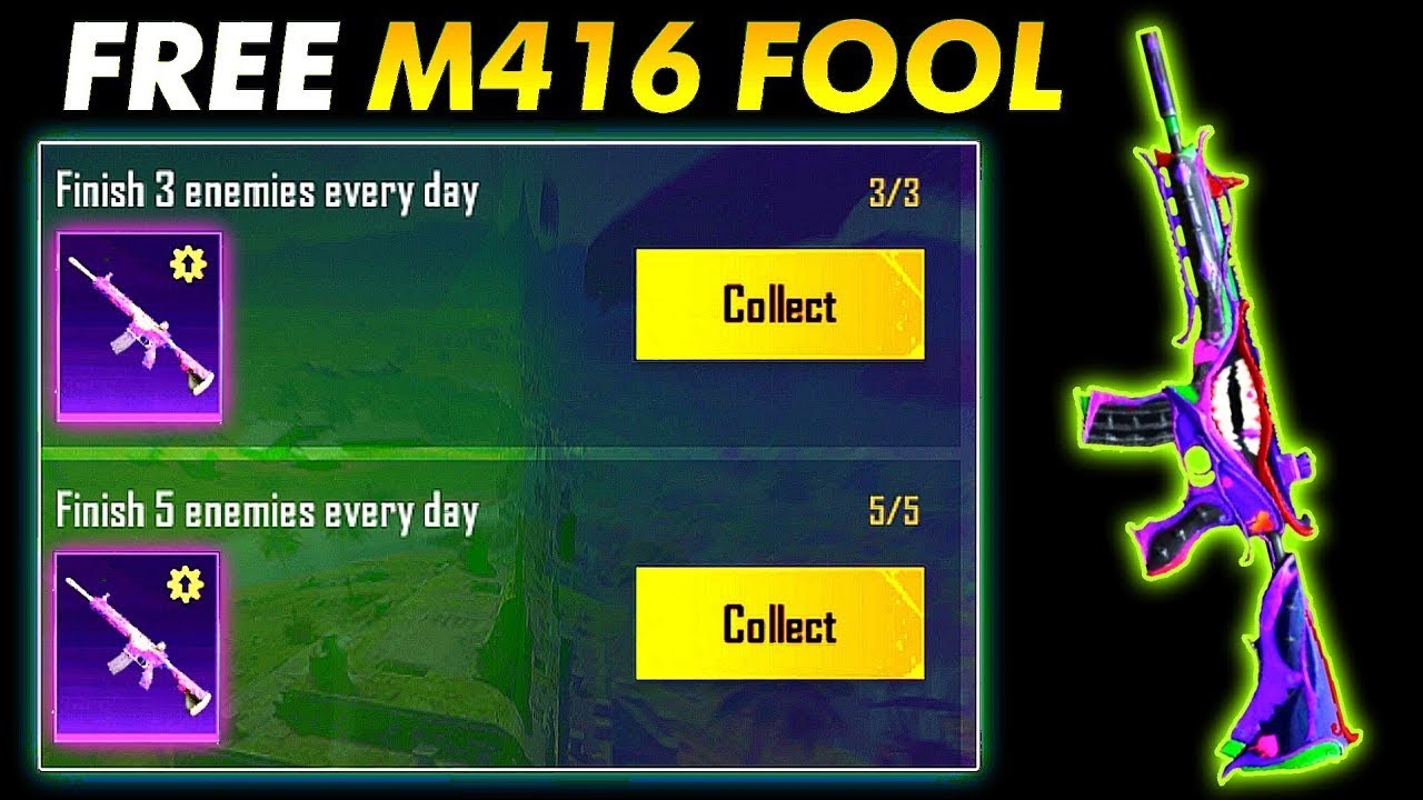 How to Get M416 Fool Set in Bgmi | Bgmi M416 Gun Skin Free Kaise Le ...
