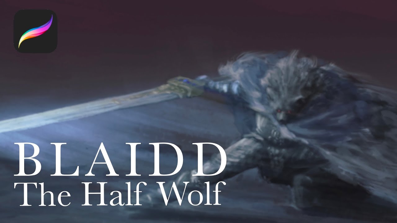 Painting Blaidd, The Half Wolf from ELDEN RING! - YouTube