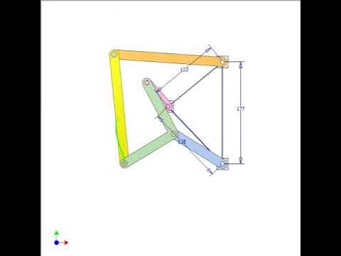 1039 Six bar linkage for oscillation 2 - YouTube
