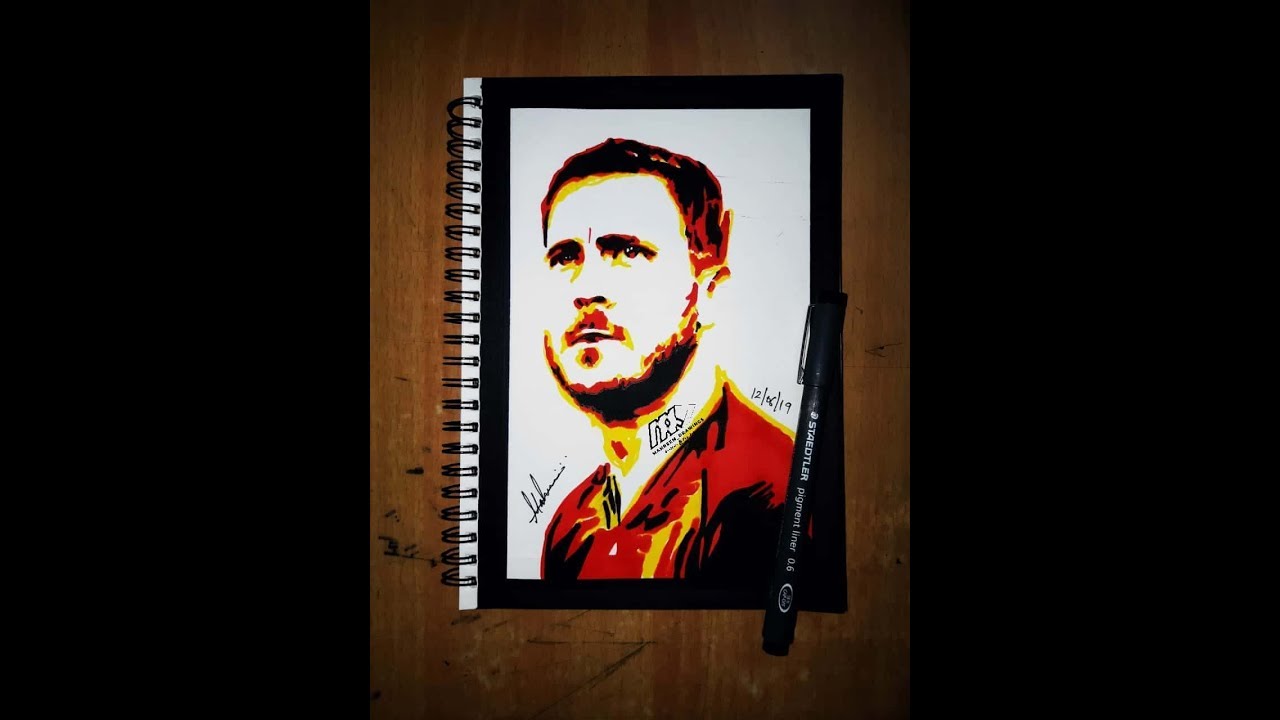 How To Draw Eden Hazard || Pop Art Painting. - YouTube