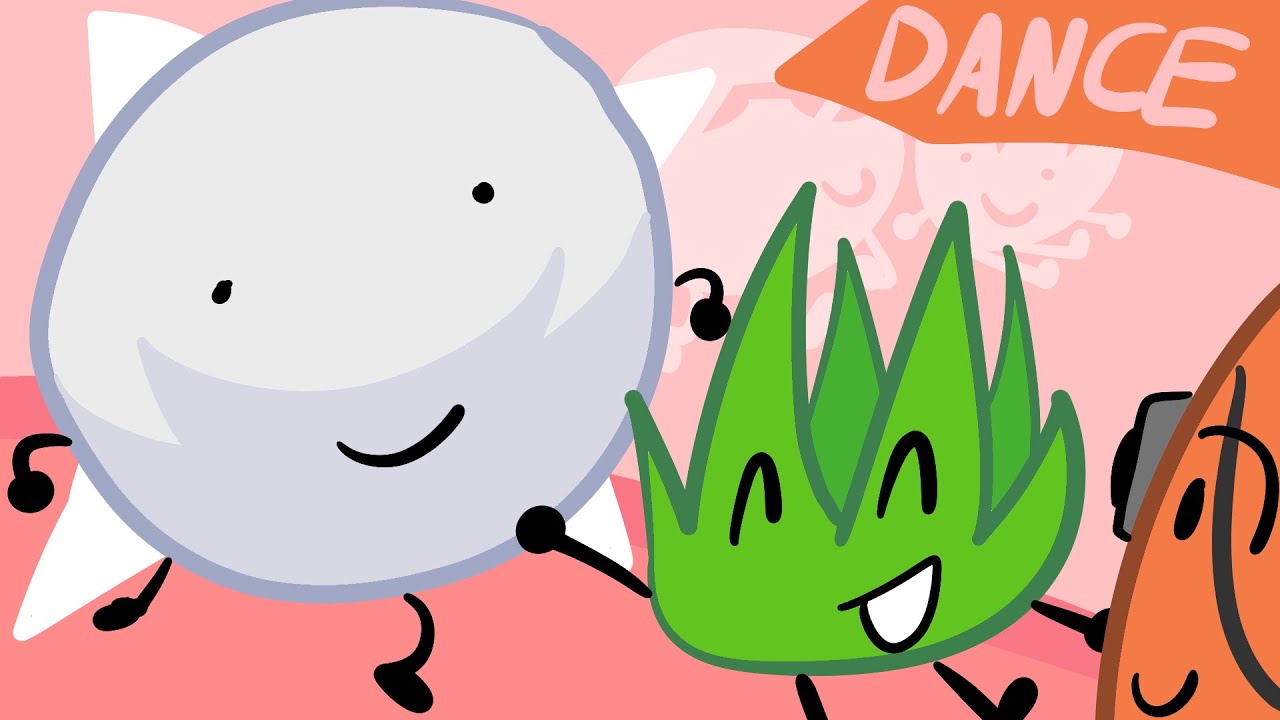 BFDI Animation: Grassy & Snowball's Refreshing Dance Moves - YouTube