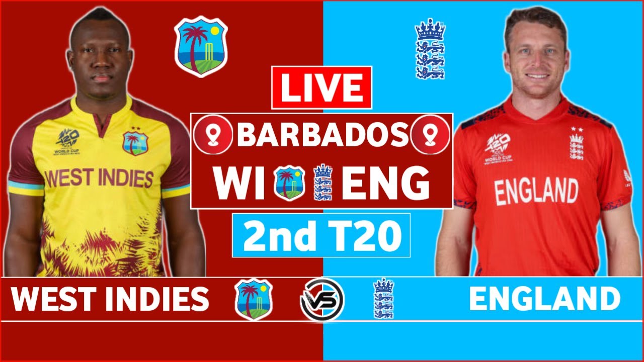 England vs West Indies 2nd T20I Live Scores | ENG vs WI 2nd T20I Live ...