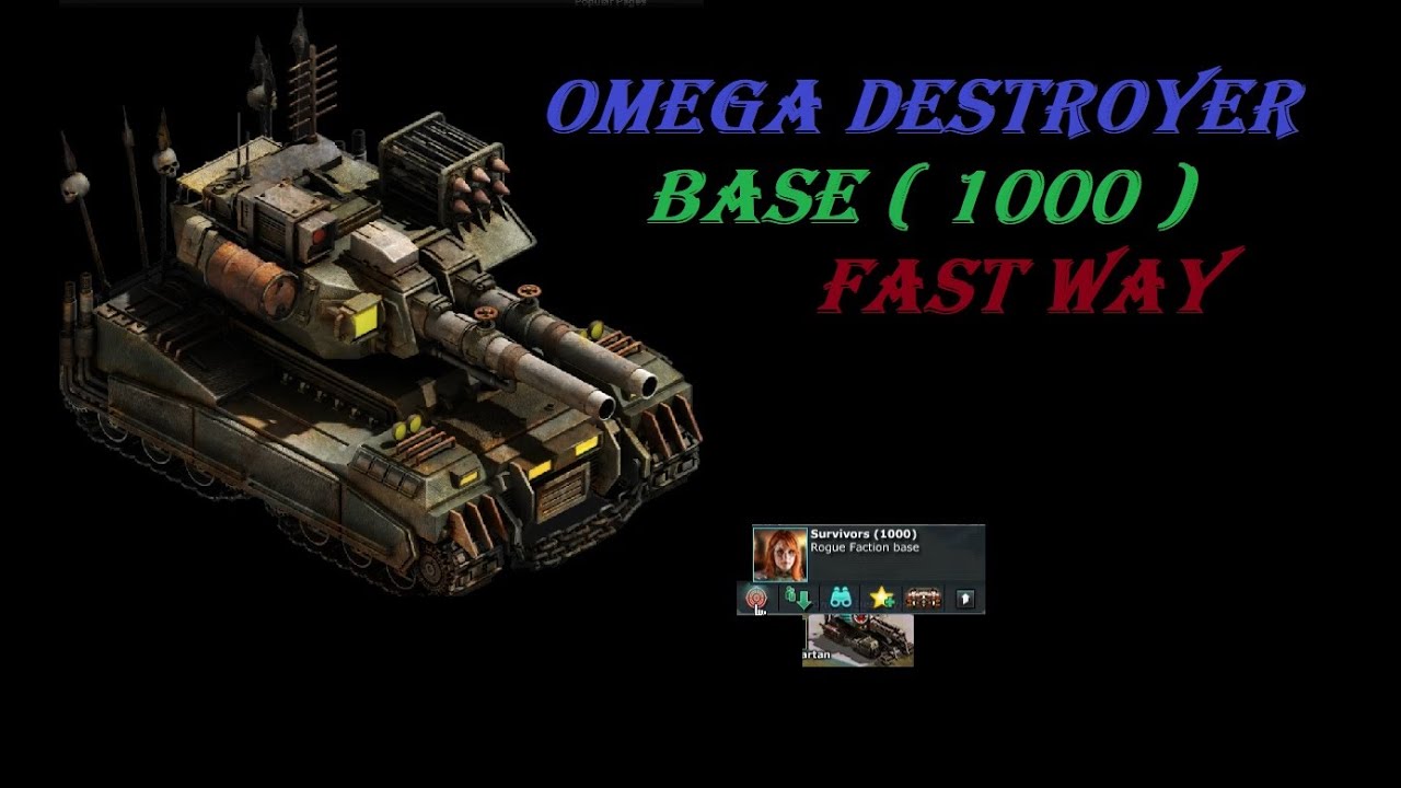 War Commander : Omega Destroyer Base ( 1000 ) Fast Way . - YouTube