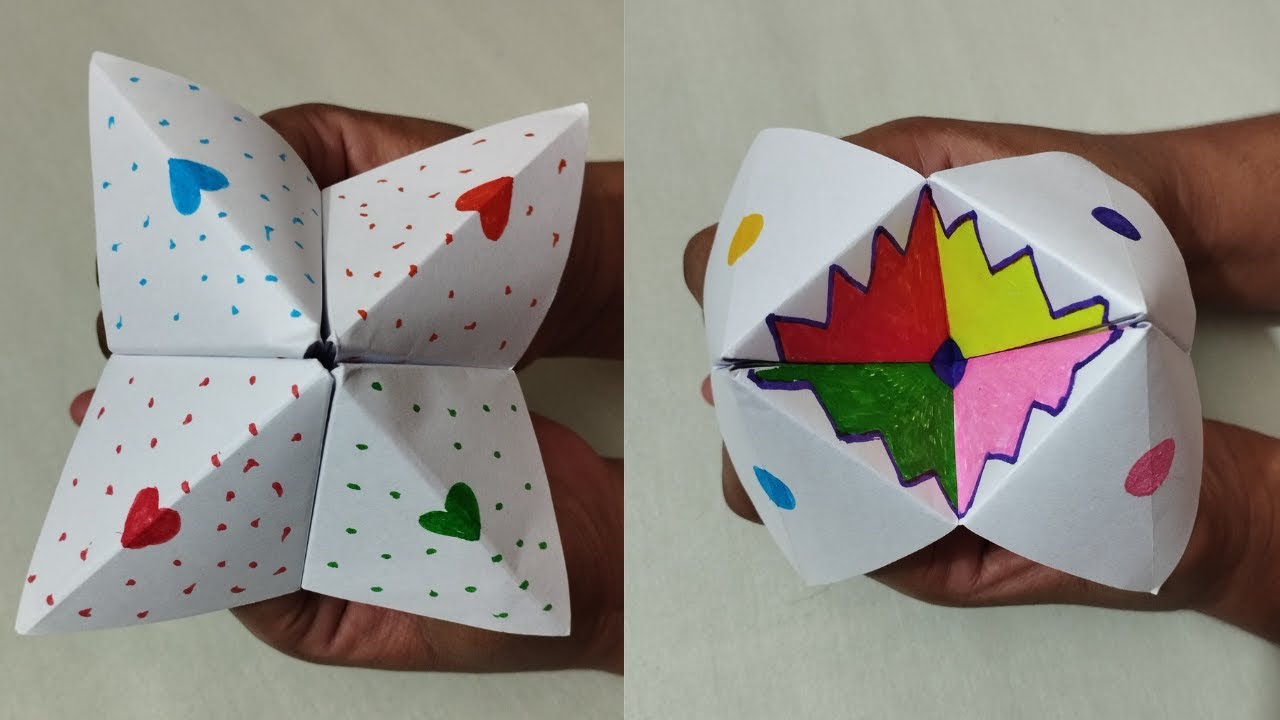 DIY | How To Make Paper Fortune Teller | EASY Origami Fortune Teller ...