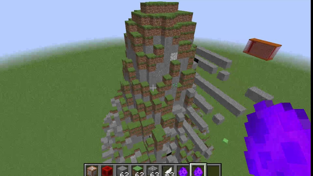 Minecraft: FLOATING ISLAND/MOUNTAIN GENERATOR w/1 COMMAND - YouTube