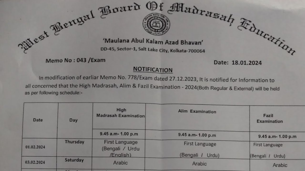 High Madrasah, Alim, Fazil Routine 2024 - YouTube