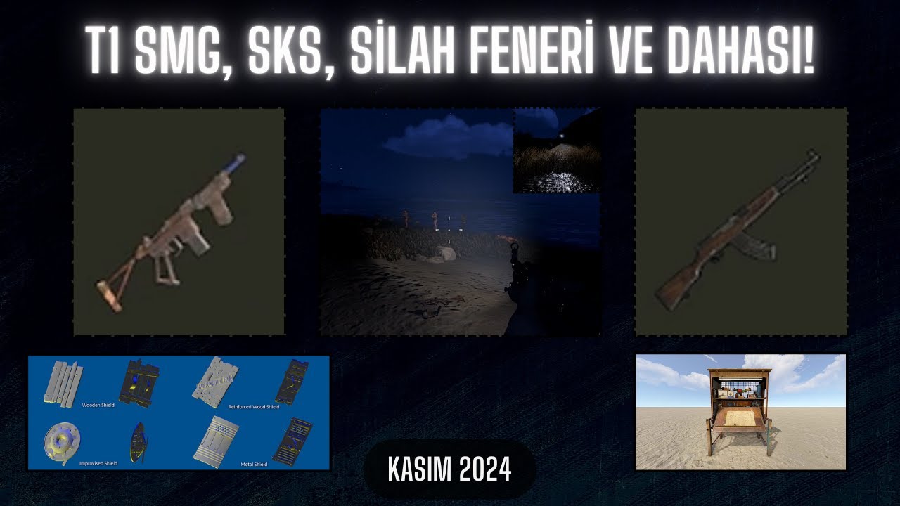 Rust - T1 SMG, SKS, Silah Feneri ve Dahası! | 2024 Kasım - YouTube
