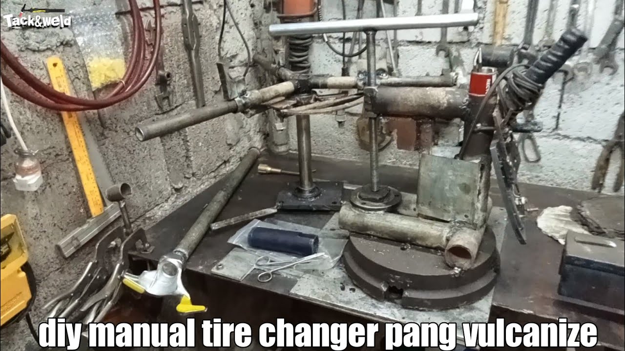diy manual tire changer pang vulcanize - YouTube