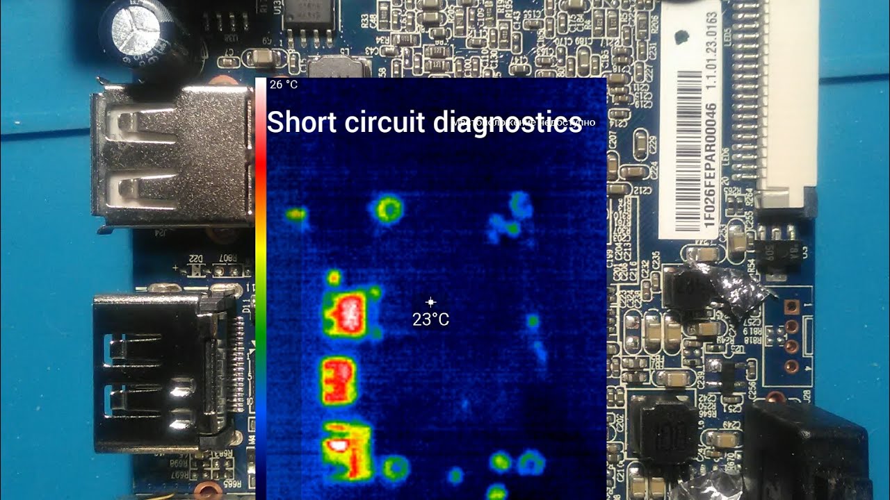 DVR board short circuit diagnostics by IR camera - YouTube