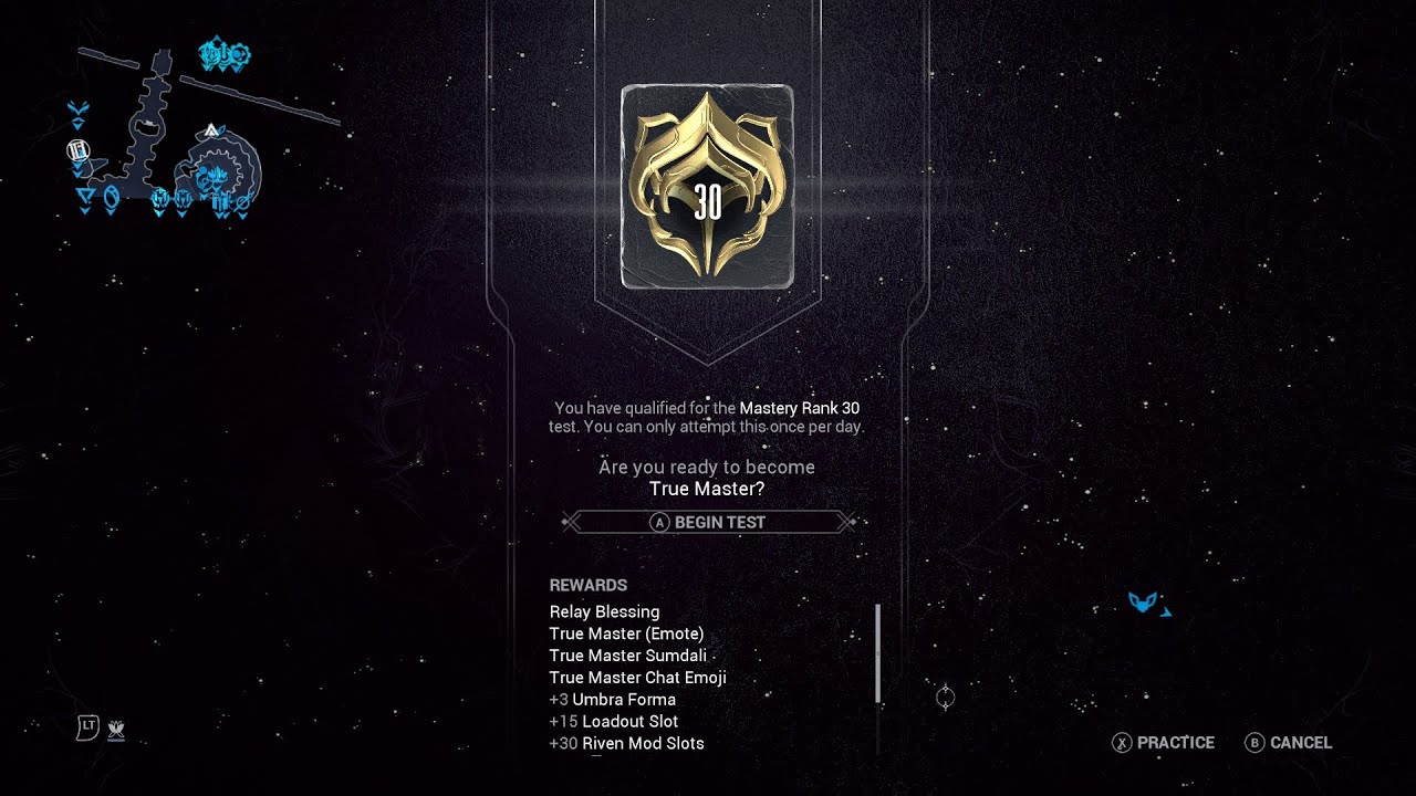 Finally Got To Mastery Rank 30 Test | Warframe - YouTube