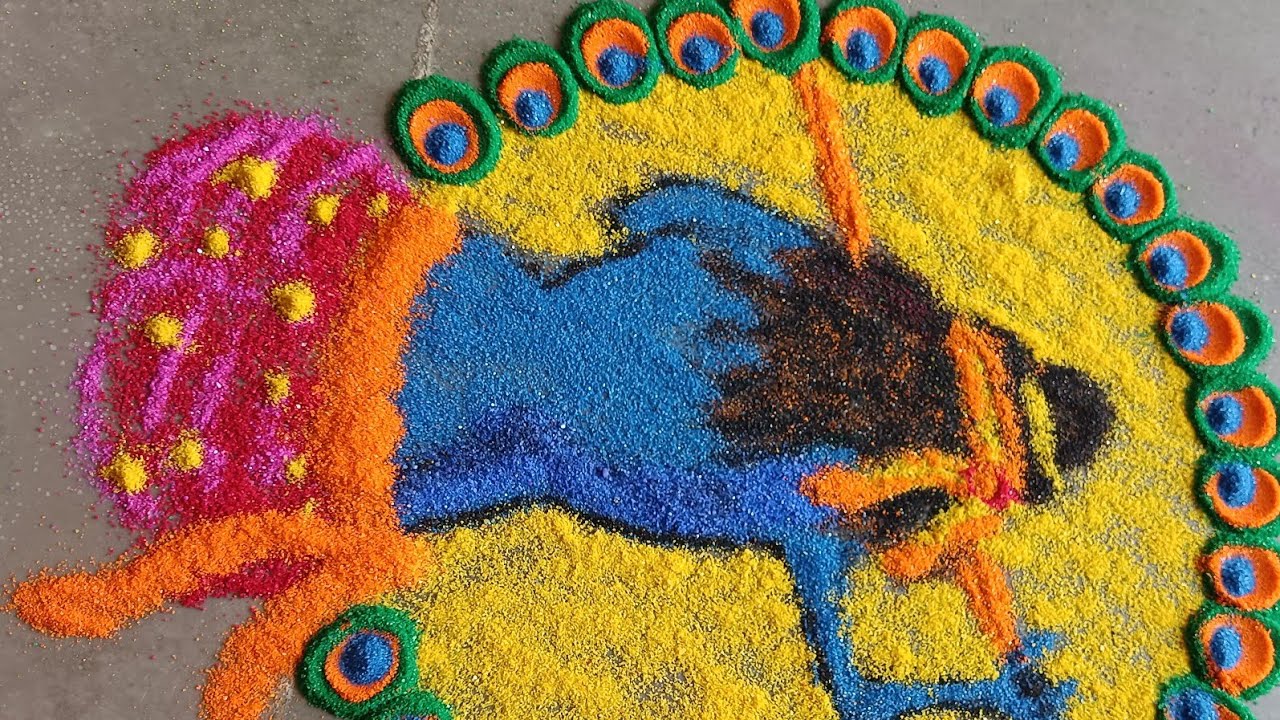 krishna janmashtami rangoli | krishna rangoli | janmashtami rangoli ...