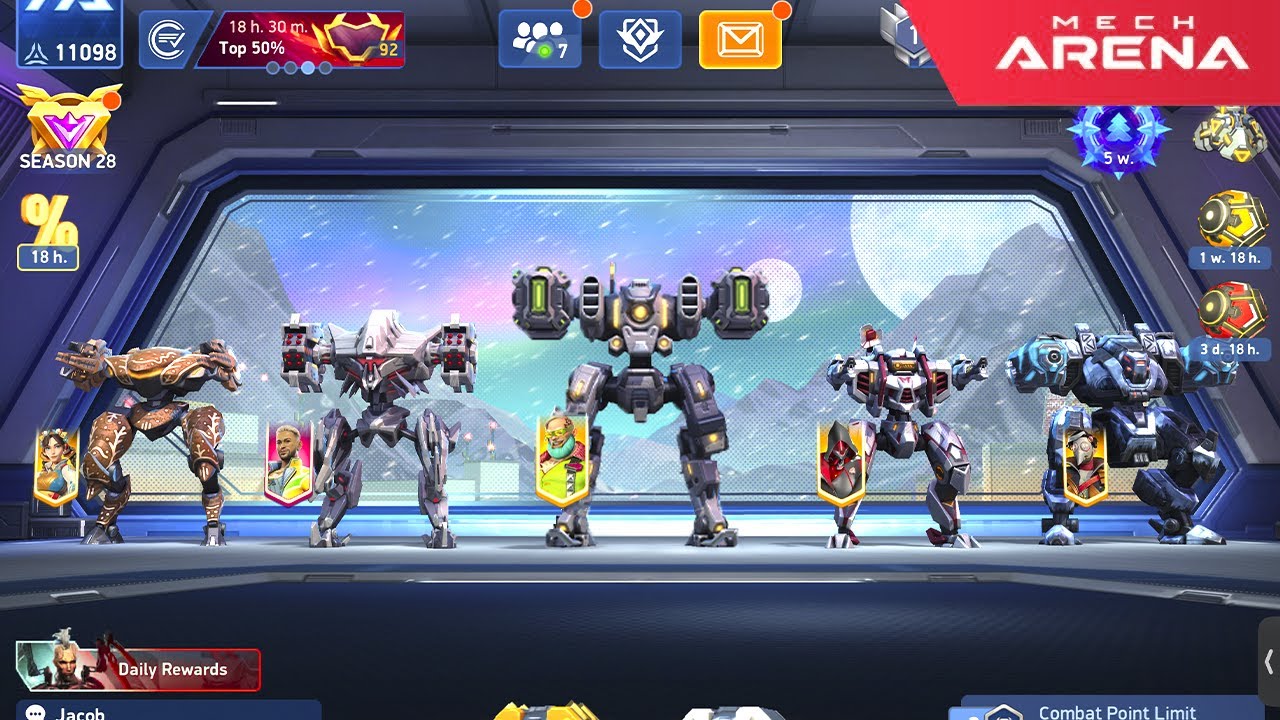 Maxed Hangar Gameplay | Reedemer+Disruptor in Action | Mech Arena - YouTube