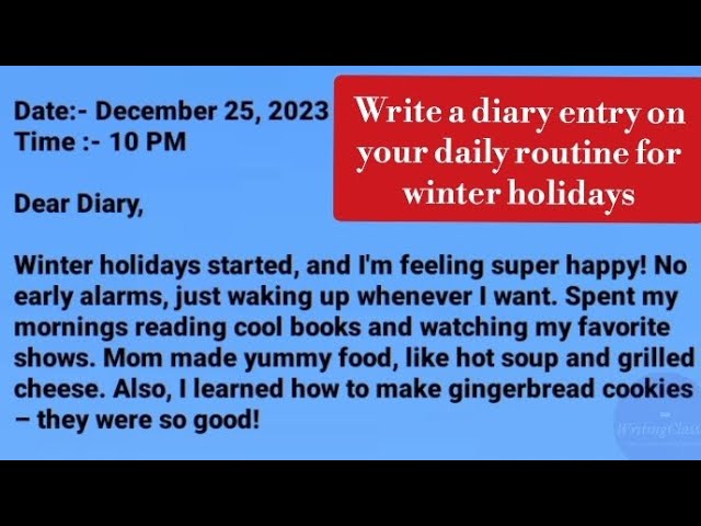 Winter Holiday Writing