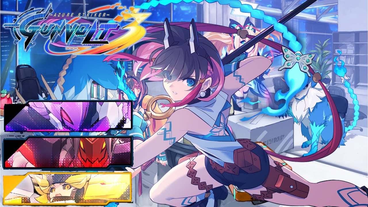 Azure Striker Gunvolt 3 - Kirin XX vs Bosses 1 - YouTube
