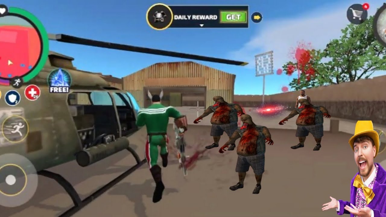 rope Hero Fauji ke hawai adda per helicopter churane ke liye a gaya hai ...