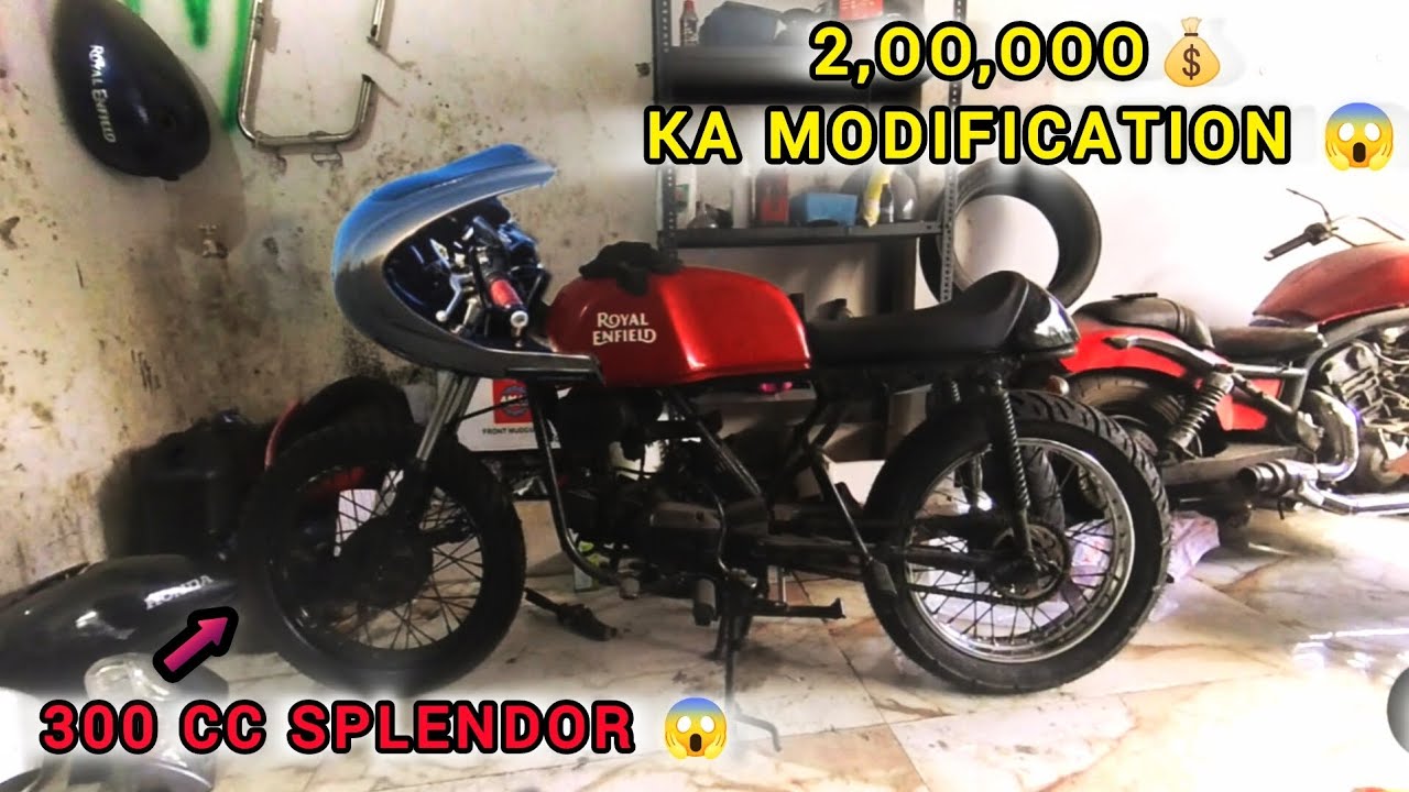 hero honda splendor uniquely modified into cafe racer..😱| episode -2| # ...
