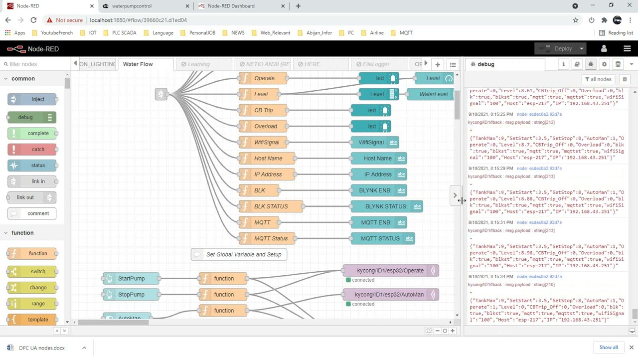Node Red Water Level Control Html Css Mqtt Blynk Webserver Youtube