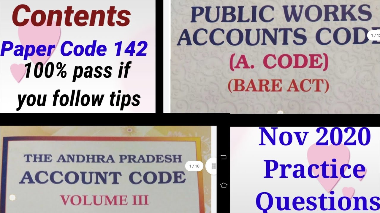 Paper Code 142, Index of Public of Works Code A and some practice ...