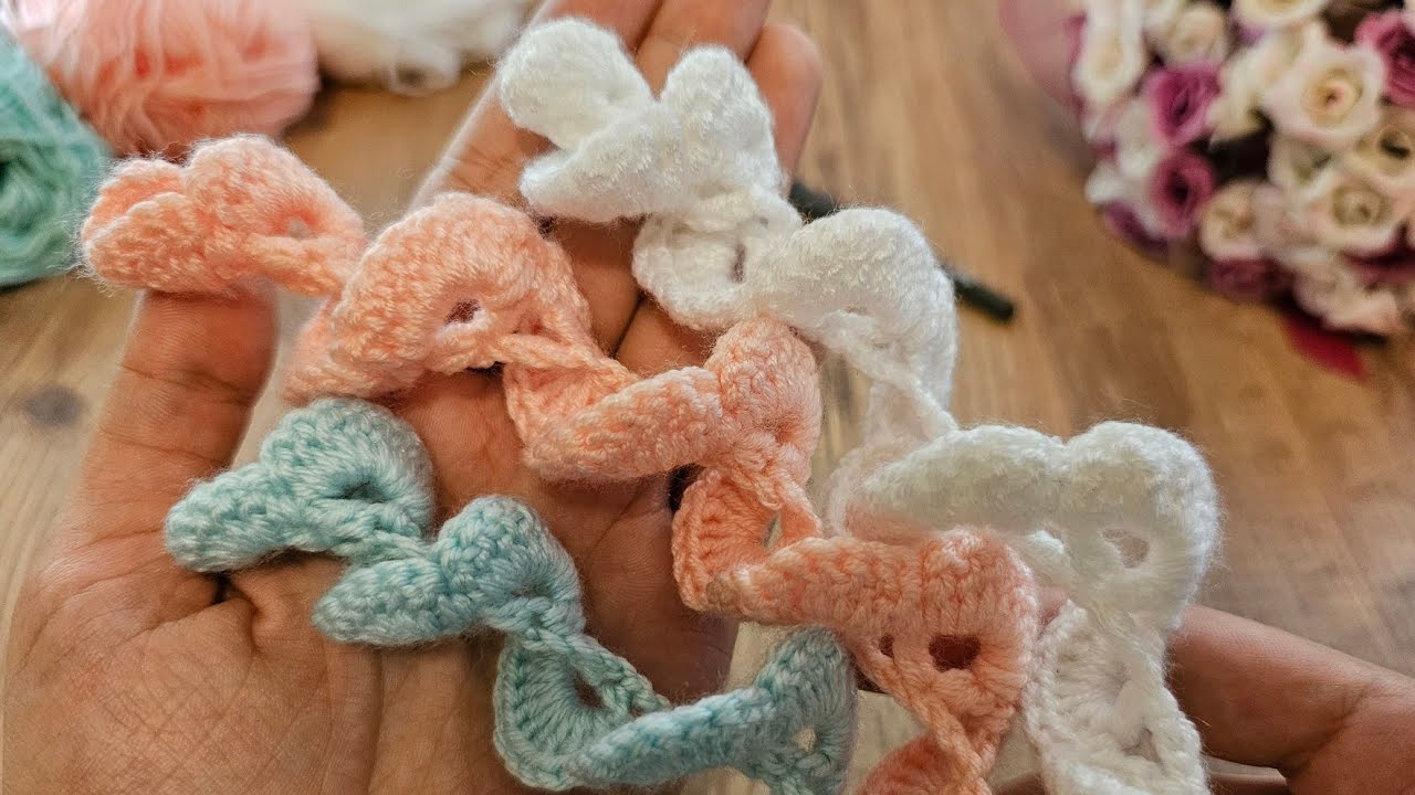 Amazing crochet rose yarn idea. / Increíble idea de hilo de rosa de ...