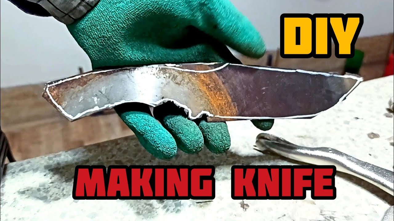 Hunting Knife From Concrete Cutoff Wheel | making a knife - YouTube
