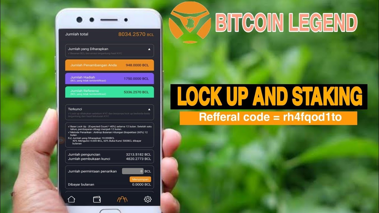 TUTORIAL CARA MELAKUKAN LOCK UP DAN STAKING DI BITCOIN LEGEND - YouTube
