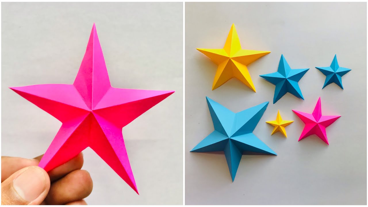 How to make 3D paper star for your Christmas Decoration | paper craft ...