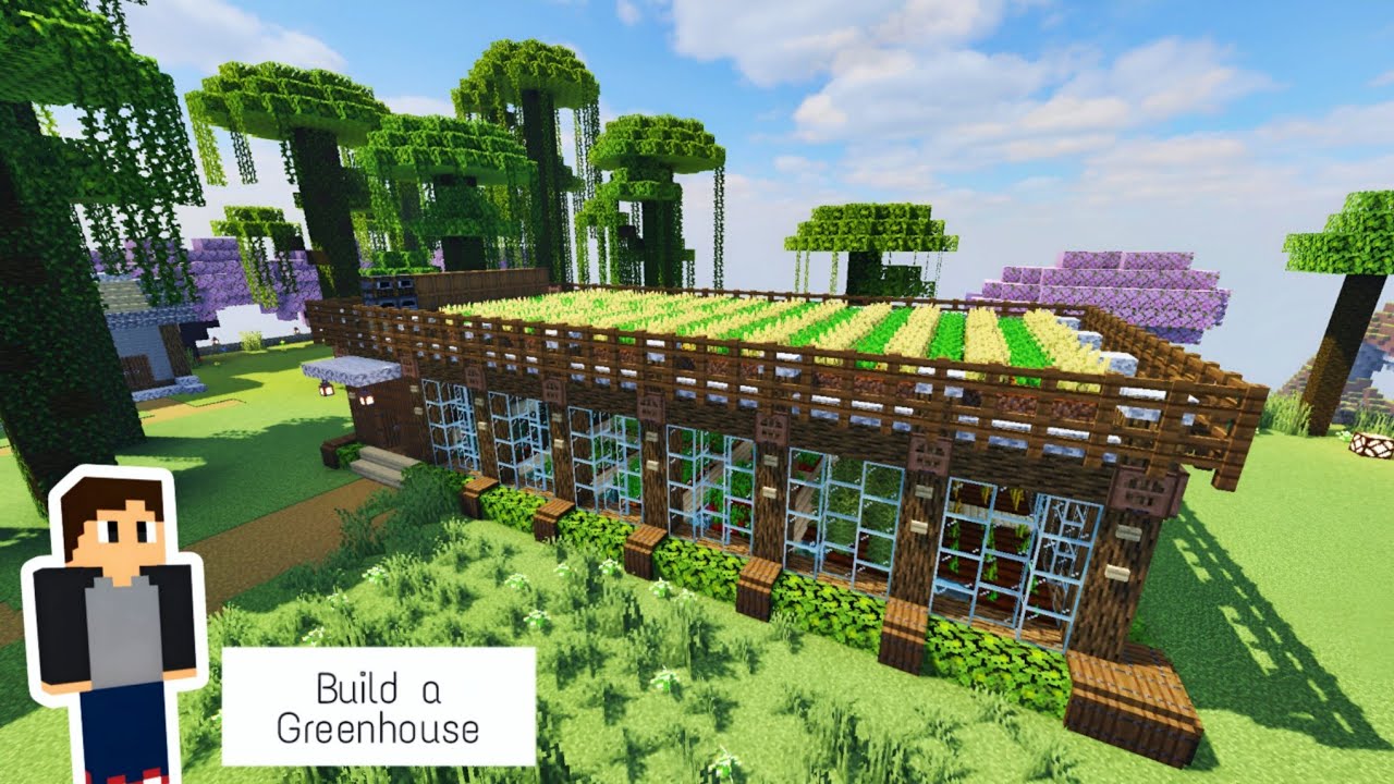 {Minecraft} 🌿 How To Build A Huge Automated Greenhouse Farm {Tutorial ...