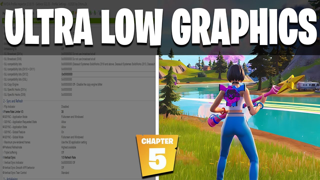 How To Get ULTRA LOW Graphics in Fortnite Chapter 5 Season 1 ! (FPS ...