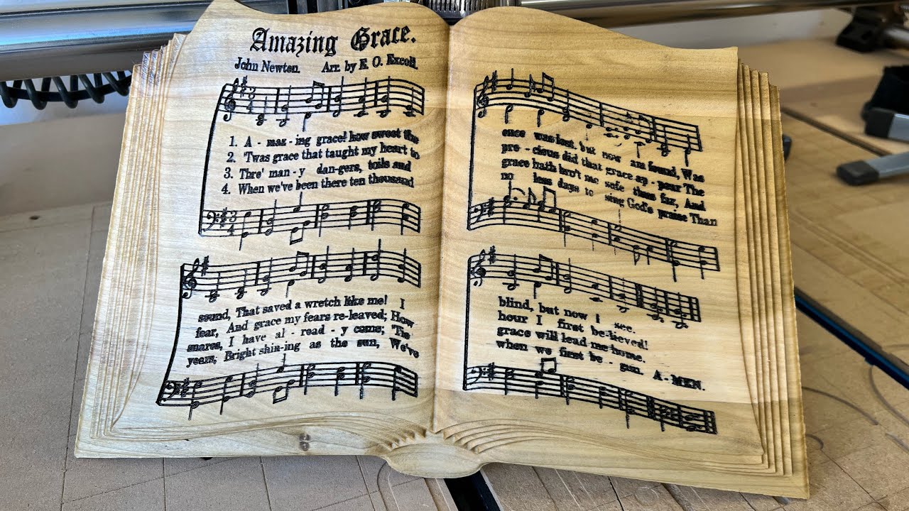 Amazing Grace 3D carved hymn using the @OnefinityCNC and @vectric ...