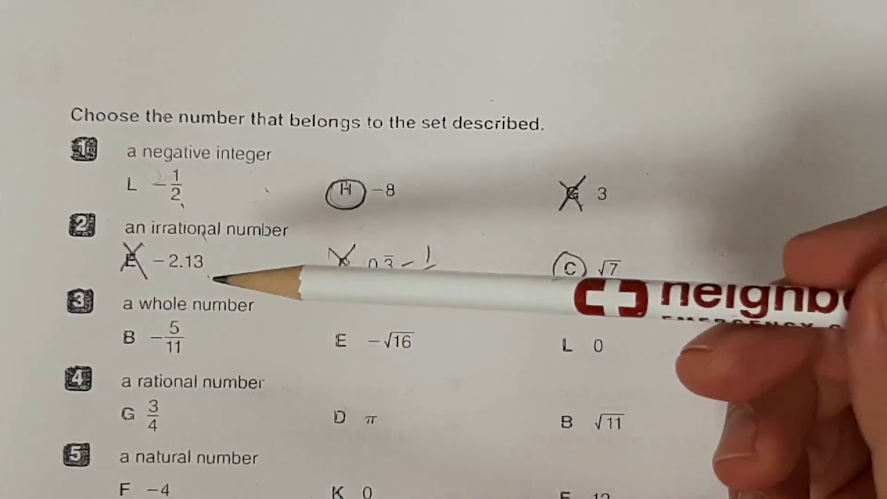 Test Corrections for Real Numbers Page - YouTube