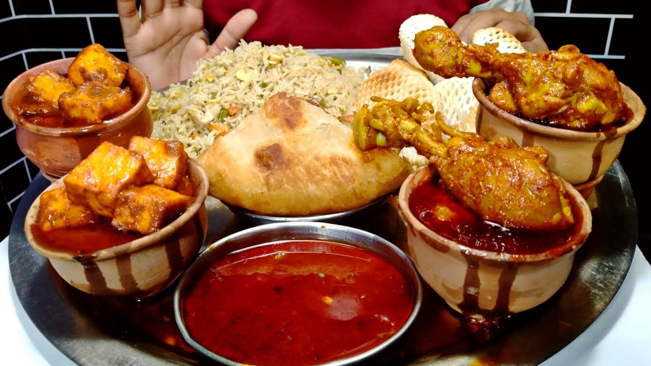 Oily Handi Chicken, Handi Paneer masala, Aloo Paratha, Chicken Fried ...