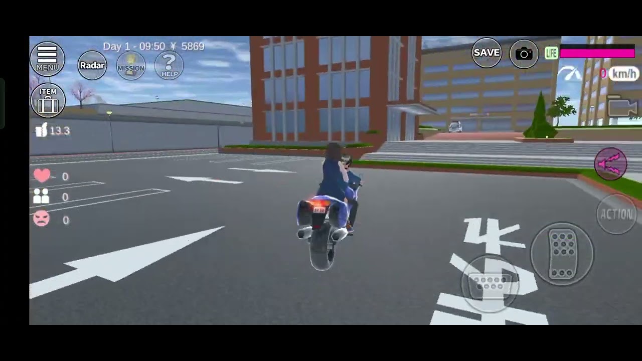 Sakura school simulator game| swimming pool| AA games - YouTube