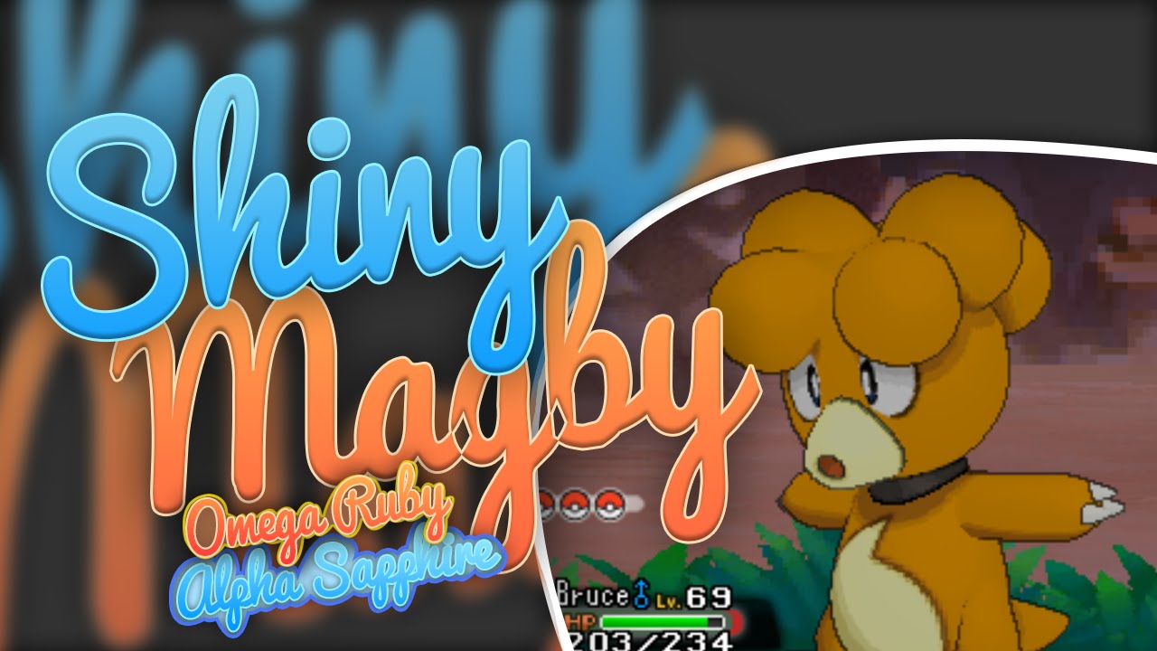 Pokémon Omega Ruby - Random SHINY MAGBY In Mirage Mountain! - YouTube