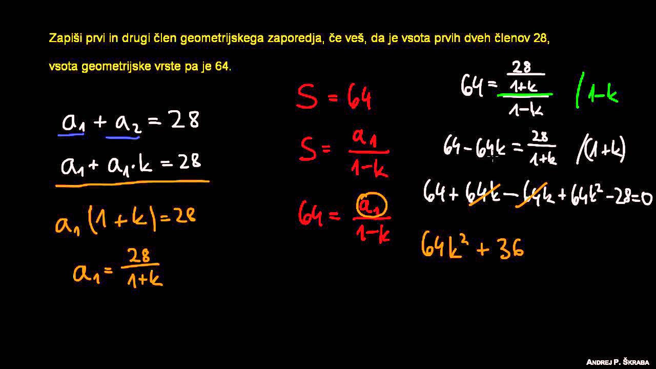Vsota geometrijske vrste 6 - YouTube