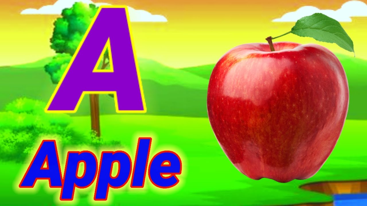 a for apple | b for ball | learn english alphabet | nursery rhymes ...