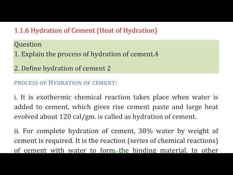 3: Hydration of Cement | Heat of Hydration | - YouTube