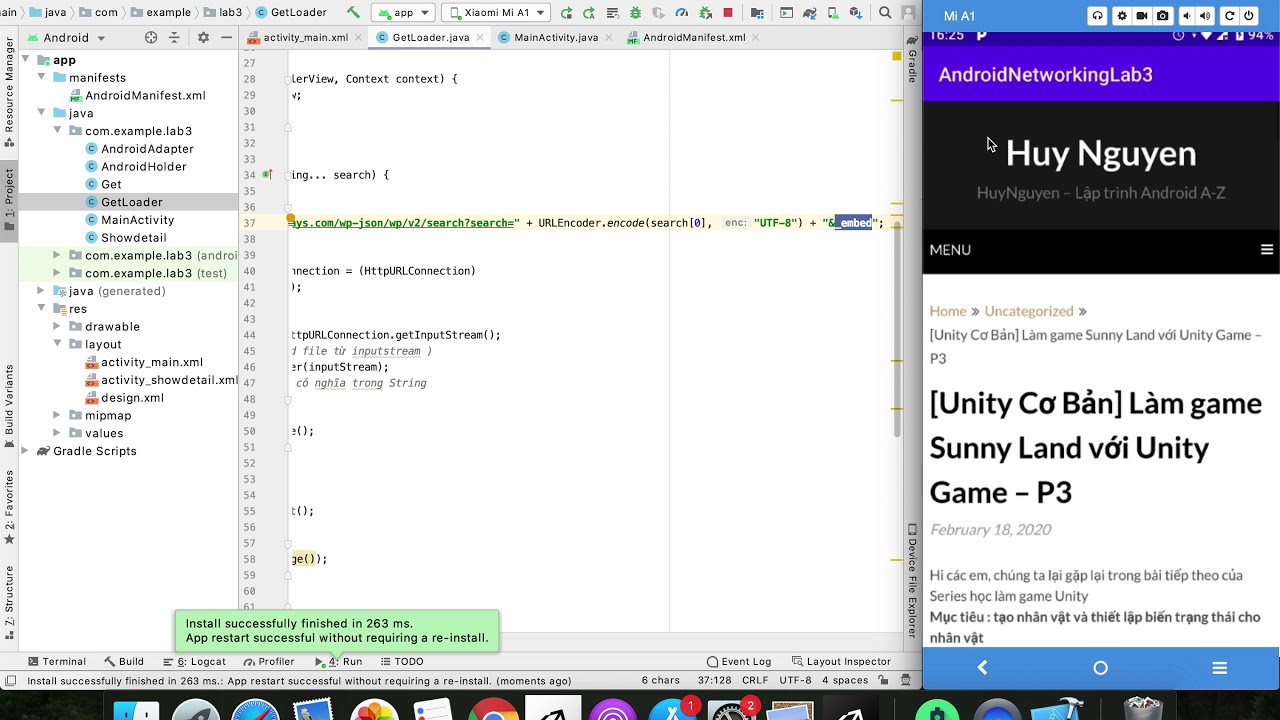 Android Networking Lab3 - YouTube
