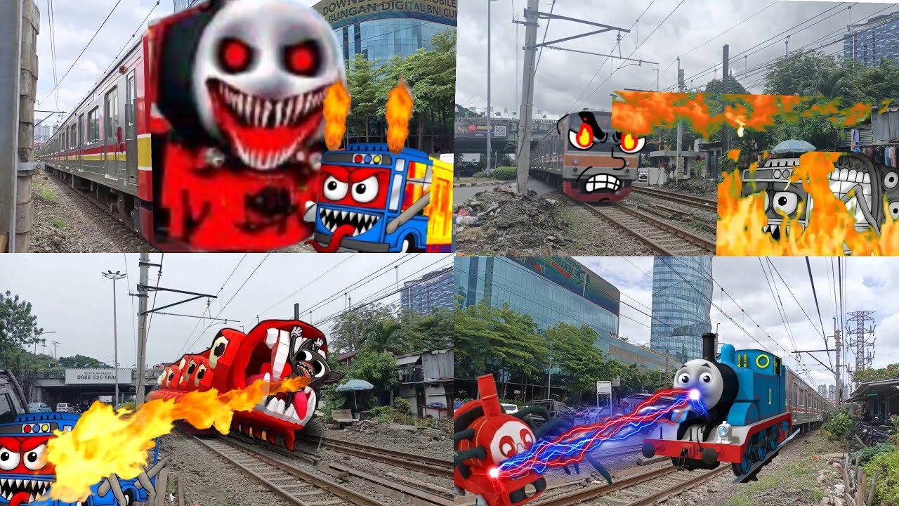 KOMPILASI KERETA EXE,THOMAS AND FRIENDS,TRAIN EATER MONSTER ...