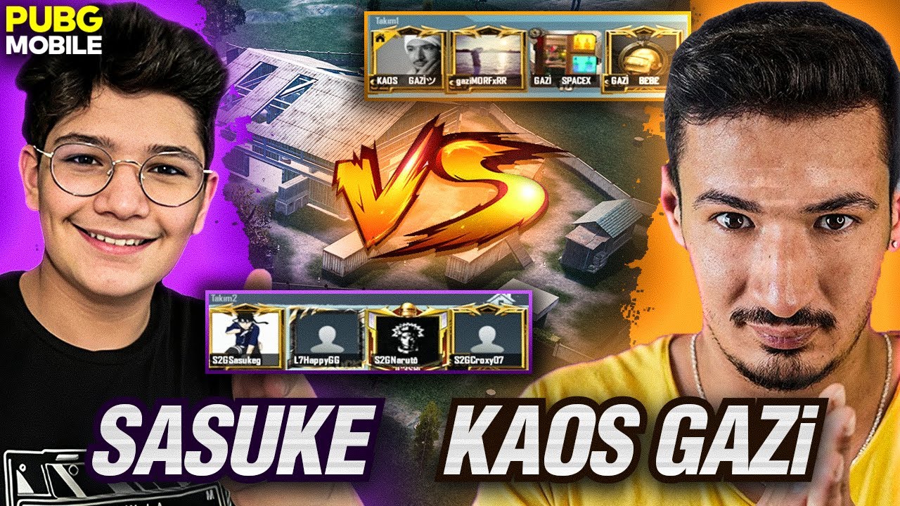 SASUKE TEAM VS KAOS GAZİ TEAM | 4VS4 | PUBG MOBİLE - YouTube