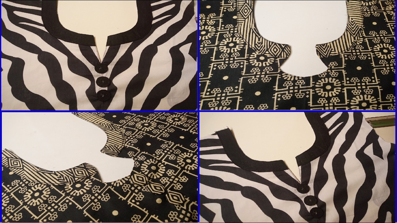 2 Different types of simple and easy jamar golar design cutting and ...
